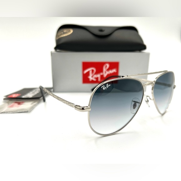 Ray-Ban | Accessories | Rayban Silver Aviator Sunglasses Rb3625 58414 ...